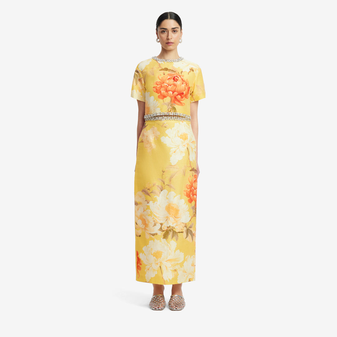 LEO LIN Leo Lin Embellished Sleeve Crop Top
